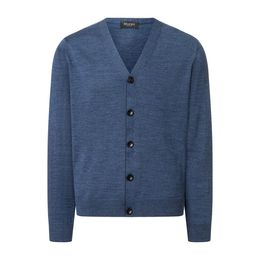Strickjacke Maerz Muenchen "Maerz Muenchen 590800 Strickcardigan Herren Bekleidung", Herren, Gr. 48, blau, 100% Wolle (Merino), Strickjacken Strickjacke