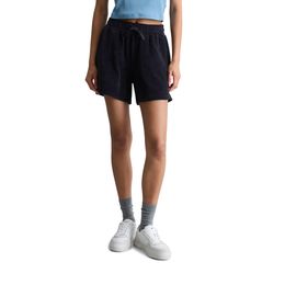 Marc O'Polo Shorts MARC O'POLO DENIM "aus Organic Cotton", Damen, Gr. L, Normalgr&ouml;&szlig;en, schwarz (blau depths), Sweatware, Obermaterial: 100% Baumwolle, unifarben, regular fit kurz, Hosen Shorts
