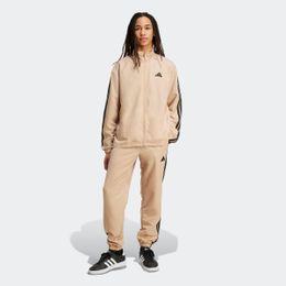 Trainingsanzug adidas Sportswear "M 3S WV TT TS", Herren, Gr. L, warm sandstone, Obermaterial: 100% Polyester, Sportanz&uuml;ge Trainingsanzug, zweiteiliges Set, aus Polyester, mit durchgehendem Rei&szlig;verschluss