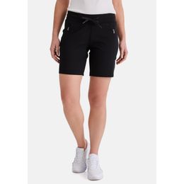 Shorts STOOKER WOMEN "LINA Sport 4-Way-Stretch Fitnessshorts", Damen, Gr. 44/46, schwarz, Sweatware, 95% Polyester, 5% Elasthan, gerade kurz, Hosen Shorts, Fitness Shorts Sport Freizeit Stretch f&uuml;r Damen