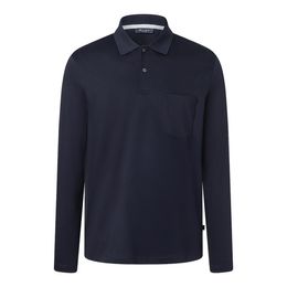 Maerz Muenchen Herren Poloshirt "Maerz Muenchen 638900 Langarm-Poloshirt Herren Bekleidung", blau, Gr. 54, 100% Baumwolle, Shirts