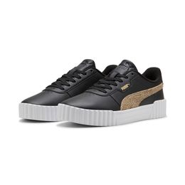 Sneaker Puma "CARINA 3.0 TOPCAT", Damen, Gr. 36, Puma schwarz, toasted almond, Synthetik, Schuhe Sneaker, f&uuml;r aktiven Alltag, mit Textil-Innenmaterial, sportlicher Stil