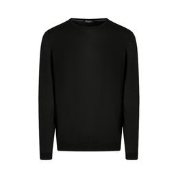 Strickpullover Maerz Muenchen "Maerz Muenchen 401800 Strickpullover Herren Bekleidung", Herren, Gr. 48, schwarz, 100% Wolle, Rundhals, Pullover Strickpullover