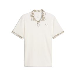 Poloshirt Puma "Modalon Golfpolo Herren", Herren, Gr. M, warm wei&szlig; ice coffee beige, Obermaterial: 38% Modal, 5% Elasthan, 57% Baumwolle. Rippe: 98% Polyester, 2% Elasthan. Einsatz: 92% Polyester, 8% Elasthan, regular fit, Shirts