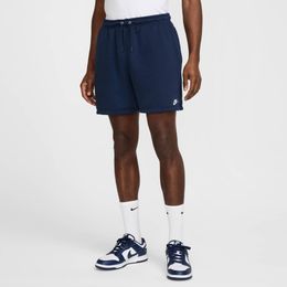 Shorts Nike Sportswear "Nike Club Men's French Terry Flow Shorts", Herren, Gr. 3XL, N-Gr, blau (obsidian, obsidian), Sweatware, Obermaterial: 80% Baumwolle, 20% Polyester, unifarben, Basic kniefrei, Hosen Shorts, sportliche Passform, f&uuml;r vielseitige Aktivit&auml;ten, mit Logostickerei