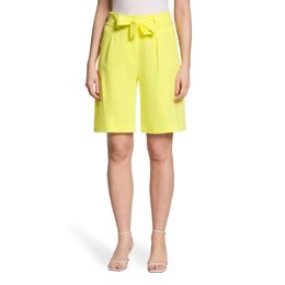 Shorts Betty Barclay "Damen mit Bundfalten", Damen, Gr. 36, Normalgr&ouml;&szlig;en, gelb, Obermaterial: 59% Baumwolle, 39% Viskose, 2% Elasthan, relaxed fit kurz, Hosen Shorts