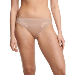 Slip Chantelle "HEDONA", Damen, Gr. 38, beige, Obermaterial: 83% Polyamid, 17% Elasthan, k&ouml;rpernah, Unterhosen Slip, blickdichtes Gewebe, Guipure Spitze