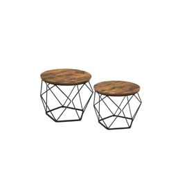 H&ouml;ffner Couchtisch 2er-Set Greta braun Ma&szlig;e (cm): B: 60 H: 45 &raquo; H&ouml;ffner