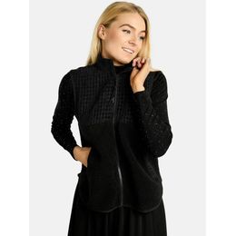 Kurzweste LIBERT&Eacute; ESSENTIEL "Libert&eacute; Essentiel Vest TEDDY", Damen, Gr. L, schwarz, Obermaterial: 100% Polyester, Westen