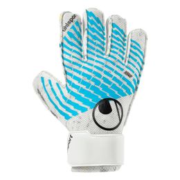 Torwarthandschuhe Uhlsport "Torwarthandschuhe FM Cybertec Starter Soft Kids", Kinder, Gr. 2,5, wei&szlig;, cyberblau, schwarz, Obermaterial: 81% Gummi rubber. 13% Polyester PES. 6% Nylon NY., Handschuhe