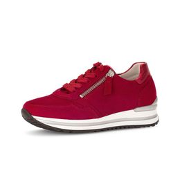 Sneaker Gabor "Sneaker low", Damen, Gr. 35,5, rot, Schuhe Sneaker