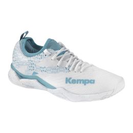 Hallenschuh Kempa "Hallen-Sport-Schuhe Wing Lite 2.0 W", Herren, Gr. 10, wei&szlig;, aqua, Obermaterial: 100% Textilmaterial TEXMAT., Schuhe Hallenschuh