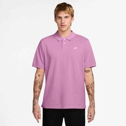 Poloshirt Nike Sportswear "M NK CLUB SS POLO PIQUE", Herren, Gr. 4XL, lt magenta, w, Jersey, Obermaterial: 100% Baumwolle, normal, Rundhals, Shirts, gerade Passform, kurze &Auml;rmel, 2-Knopf-Kragen, sportlicher Stil
