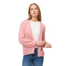 Strickjacke Zero "Damen offener Style", Damen, Gr. L, rose melange, Strick, Obermaterial: 5% Wolle, 49% Polyester, 21% Polyester, 8% Polyacryl, 15% Polyamid, 2% Elasthan. F&uuml;llung:, aufgeraut, figurumspielend normal, V-Ausschnitt, weit B&uuml;ndchen krempelbar, Strickjacken Strickjacke