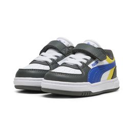 Sneaker Puma "Caven III Block Sneakers Kinder", M&auml;dchen, Gr. 20, shadow gray royal sapphire wei&szlig; blau, Obermaterial: Textil, Synthetik. Futter: Textil. Innensohle: Textil. Laufsohle: Gummi, Schuhe Sneaker
