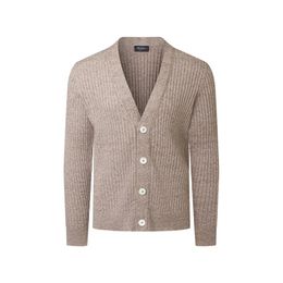 Strickjacke Maerz Muenchen "Maerz Muenchen 532900 Strickcardigan Herren Bekleidung", Herren, Gr. 48, braun, 88% Baumwolle, 12% Leinen, Strickjacken Strickjacke