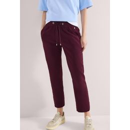Stoffhose Cecil, Damen, Gr. XL, L&auml;nge 26, grape rot, Web, 66% Baumwolle, 30% Polyester, 4% Elasthan, unifarben, comfort fit normal, Hosen Stoffhose, Joggstyle