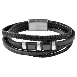Adelia&acute;s Edelstahlarmband ADELIA&acute;S "Unisex Armband aus Edelstahl" Gr. 19, schwarz silber, Armb&auml;nder, Damen, 19, Edelstahl, Edelstahlarmband