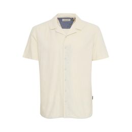 Kurzarmhemd Blend "Kurzarmhemd BHBobby", Herren, Gr. L, N-Gr, beige (bleached sand), Obermaterial: 55% Leinen LI. 45% Viskose CV., Hemden