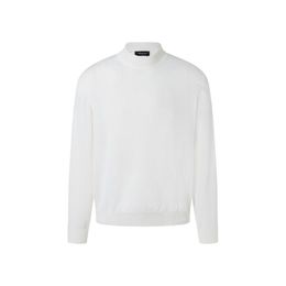 Strickpullover Maerz Muenchen "Maerz Muenchen 490300 Strickpullover Herren Bekleidung", Herren, Gr. 52, wei&szlig;, 100% Wolle, Rundhals, Pullover Strickpullover