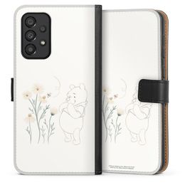 DeinDesign Galaxy A33 5G Handy Klapph&uuml;lle Handyh&uuml;lle aus Kunst Leder schwarz Flip Case Disney Winnie The Pooh Bee Sideflip mit langer Lasche