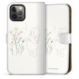 DeinDesign iPhone 12 Pro Max Handy Klapph&uuml;lle Handyh&uuml;lle aus Kunst Leder wei&szlig; Flip Case Disney Bee Winnie The Pooh Sideflip mit Lasche