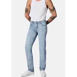 Tapered-fit-Jeans PEAK TIME "Cosmis", Herren, Gr. 30, L&auml;nge 32, nebula indigo, Jeans, Obermaterial: 88% Baumwolle, 11% Polyester, 1% Elasthan, gerade, unten schmal lang, Jeans, Herren Tapered Jeans mit Logopr&auml;gung