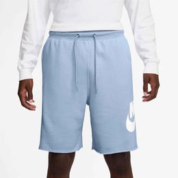 Shorts Nike Sportswear "M NK CLUB ALUMNI FT SHORT", Herren, Gr. 4XL, N-Gr, hydrogen blau, Obermaterial: 58% Baumwolle, 23% Viskose, 19% Polyester, Hosen Shorts, aus French Terry, mit Kordelverschluss, l&auml;ssiger Schnitt