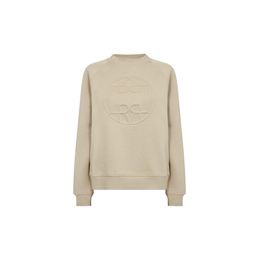 Strickpullover Levete Room "Levete Room Sweater LR-NUKA", Damen, Gr. M, 1195, island fossil, Obermaterial: 80% Baumwolle, 20% Polyester, Pullover Strickpullover