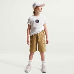 T-Shirt Nike "PSG U NK CREST TEE", Jungen, Gr. L, wei&szlig;, Obermaterial: 100% Baumwolle, normal, Rundhals, Shirts T-Shirt, f&uuml;r Jugendliche, sportlicher Stil, f&uuml;r Fu&szlig;ball und Freizeit