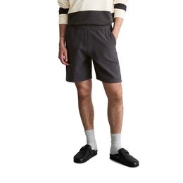 Marc O'Polo Shorts MARC O'POLO DENIM "mit feiner Waffel-Struktur", Herren, Gr. L, Normalgr&ouml;&szlig;en, broken graphite, Obermaterial: 100% Baumwolle, unifarben, relaxed fit normal, Hosen Shorts