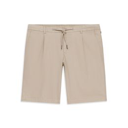 Bermudas Bugatti "Soft touch", Herren, Gr. 48, Normalgr&ouml;&szlig;en, 30, beige, 98% Baumwolle, 2% Elasthan, unifarben, normal, Hosen Bermudas, mit Kordelzug