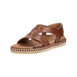 Riemchensandale Gabor "Gabor Sandalen Glattleder", Damen, Gr. 37, cognac, Glattleder, Schuhe Riemchensandale