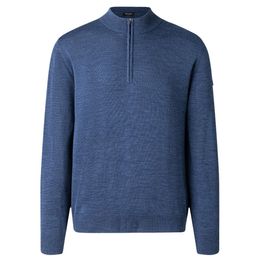 Strickpullover Maerz Muenchen "Maerz Muenchen 491300 Strickpullover Herren Bekleidung", Herren, Gr. 50, blau, 100% Wolle, Rundhals, Pullover Strickpullover