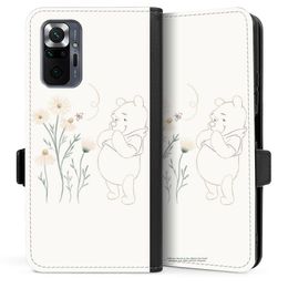 DeinDesign Xiaomi Redmi Note 10 Pro Handy Klapph&uuml;lle Handyh&uuml;lle aus Kunst Leder schwarz Flip Case Disney Winnie The Pooh Bee Sideflip mit langer Lasche
