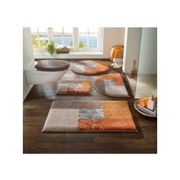Badematte Grund Gr. 9, orange (natur, terra), WC-Vorleger rechteckigmit Ausschnitt (45cm x 50cm) WC-Deckelbezug (47cm x 50cm), 1 Stk., Badematten, Badematte