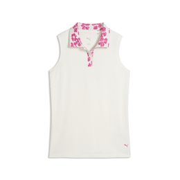 Poloshirt Puma "Modalon &Auml;rmelloses Golfpolo Damen", Damen, Gr. M, warm wei&szlig; pink opal, Obermaterial: 57% Baumwolle, 5% Elasthan, 38% Modal. Rippe: 2% Elasthan, 98% Polyester. Einsatz: 92% Polyester, 8% Elasthan, mehrfarbig, regular fit, Shirts