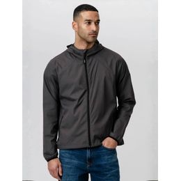 Outdoorjacke TEESHOPPEN "TEESHOPPEN Jacket Shell Jacket", Herren, Gr. L, dunkelgrau, Obermaterial: 100% Polyester, Jacken Outdoorjacke