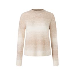 Strickpullover Maerz Muenchen "Maerz Muenchen 309401 Strickpullover Damen Bekleidung", Damen, Gr. 44, beige, 50% Alpaka, 28% Polyamid, 22% Schurwolle, Rundhals, Pullover Strickpullover