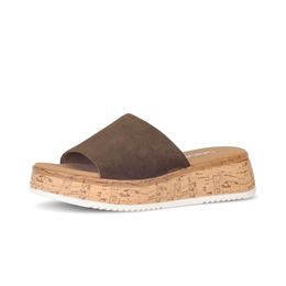 Pantolette Gabor "Pantolette", Damen, Gr. 37,5, braun, Schuhe Pantolette