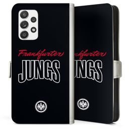 DeinDesign Galaxy A52s 5G Handy Klapph&uuml;lle Handyh&uuml;lle aus Kunst Leder wei&szlig; Flip Case Eintracht Frankfurt Sge Official Licensed Product Sideflip mit Lasche