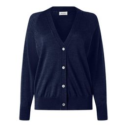 Cardigan Maerz Muenchen "Maerz Muenchen 207600 Cardigan Damen Bekleidung", Damen, Gr. 36, blau, 70% Wolle (Merino), 20% Seide, 10% Kaschmir, Strickjacken