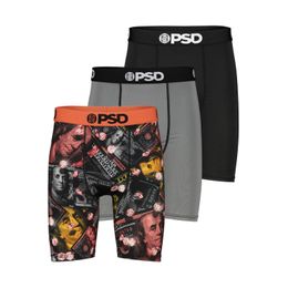 Boxershorts PSD "3 PACK - METALLIC BENJIS Herren", Herren, Gr. L, multi, 90% POLYESTER, 10% ELASTHAN, Unterhosen