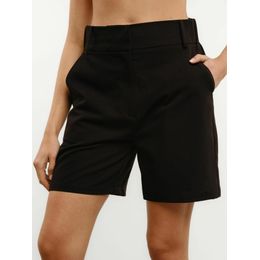 Shorts LIBERT&Eacute; ESSENTIEL "Libert&eacute; Essentiel Shorts FREDDY", Damen, Gr. L, Normalgr&ouml;&szlig;en, schwarz, Obermaterial: 65% Viskose, 30% Polyester, 5% Elasthan, Hosen Shorts