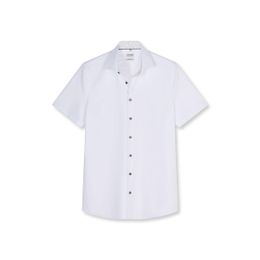 Businesshemd OLYMP "OLYMP Level Five 24/Seven, body fit, Modern Kent", Herren, Gr. 38, Normaler Arm, wei&szlig;, 64% Baumwolle, 27% Polyester, 9% Elasthan, Hemden