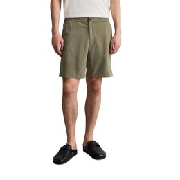 Marc O'Polo Shorts MARC O'POLO DENIM "aus Bio-Baumwolle und Leinen", Herren, Gr. L, Normalgr&ouml;&szlig;en, gr&uuml;n (chalky sage), Obermaterial: 60% Baumwolle, 40% Leinen, unifarben, relaxed fit normal, Hosen Shorts