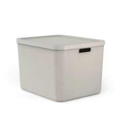 Rotho Aufbewahrungsbox Albula, Cappuccino, Kunststoff, 40.5x34x48.9 cm, Tragegriff, stapelbar, Ordnen & Aufbewahren, Aufbewahrungsboxen, Stapelboxen