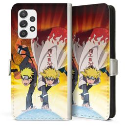 DeinDesign Galaxy A52s 5G Handy Klapph&uuml;lle Handyh&uuml;lle aus Kunst Leder wei&szlig; Flip Case Naruto Shippuden Minato Namikaze Official Licensed Product Sideflip mit 