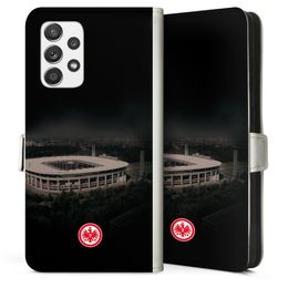 DeinDesign Galaxy A52s 5G Handy Klapph&uuml;lle Handyh&uuml;lle aus Kunst Leder wei&szlig; Flip Case Stadium Official Licensed Product Eintracht Frankfurt Sideflip mit Lasche