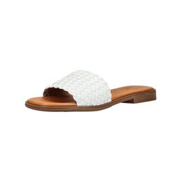 Pantolette OH MY SANDALS "Oh My Sandals Pantoletten Leder", Damen, Gr. 39, wei&szlig;, Leder, Schuhe Pantolette